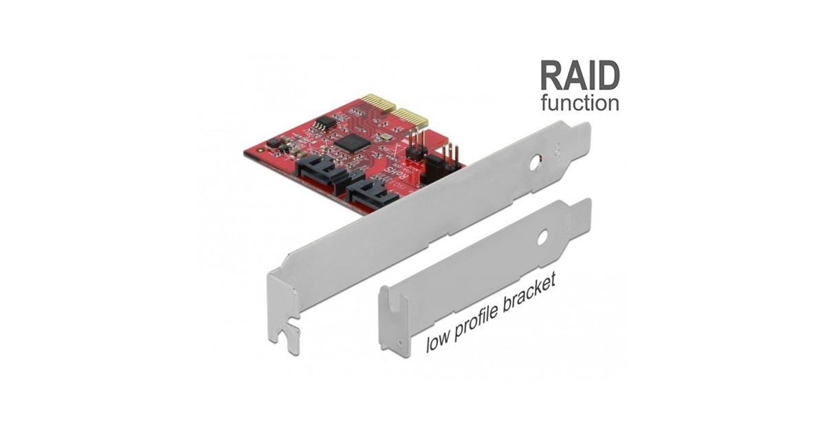DeLOCK 2 port SATA PCI Express Card with RAID 1 raid-kaart