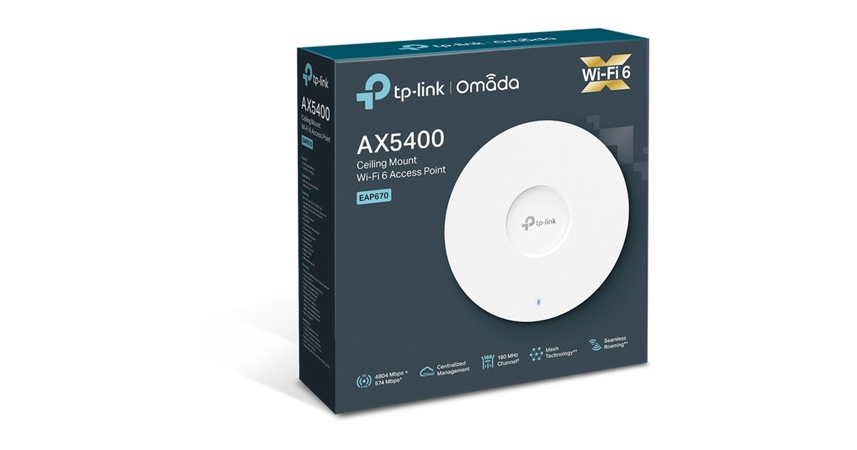 TP-Link Omada EAP670 AX5400 wifi 6 access point voor plafondmontage ...