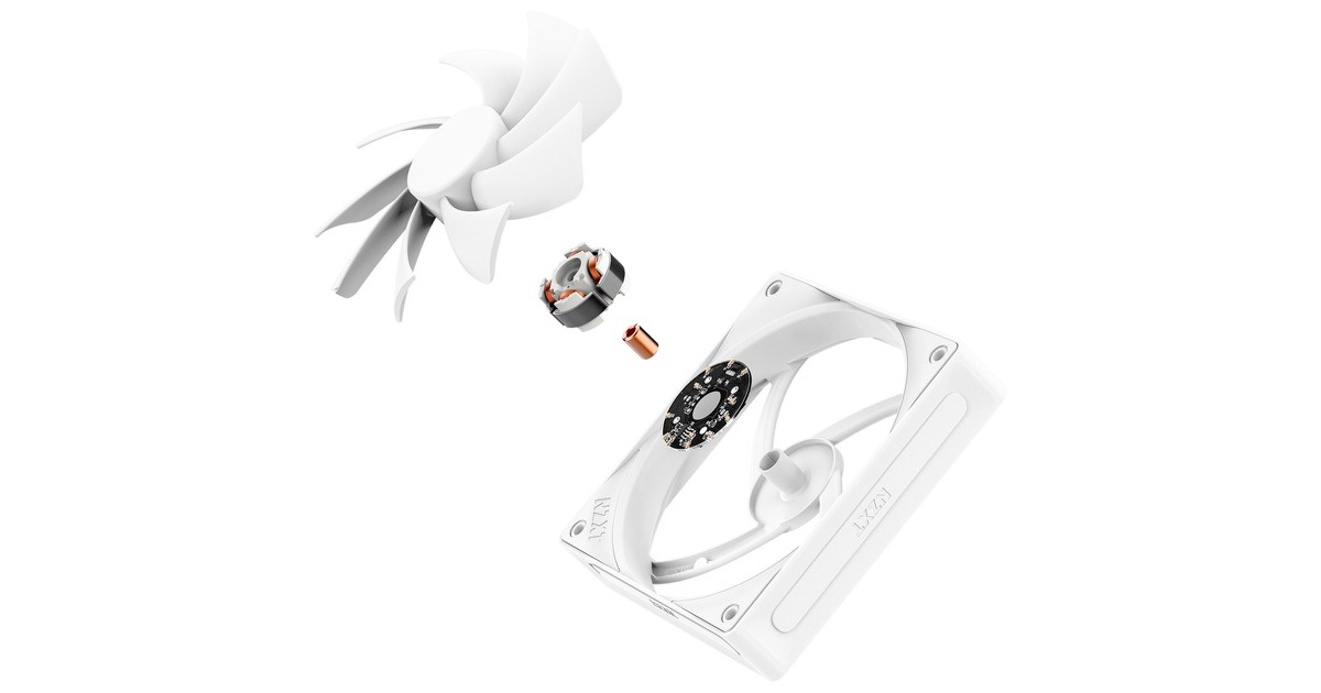NZXT F120Q case fan Wit, 120 x 120 x 25 mm, PWM