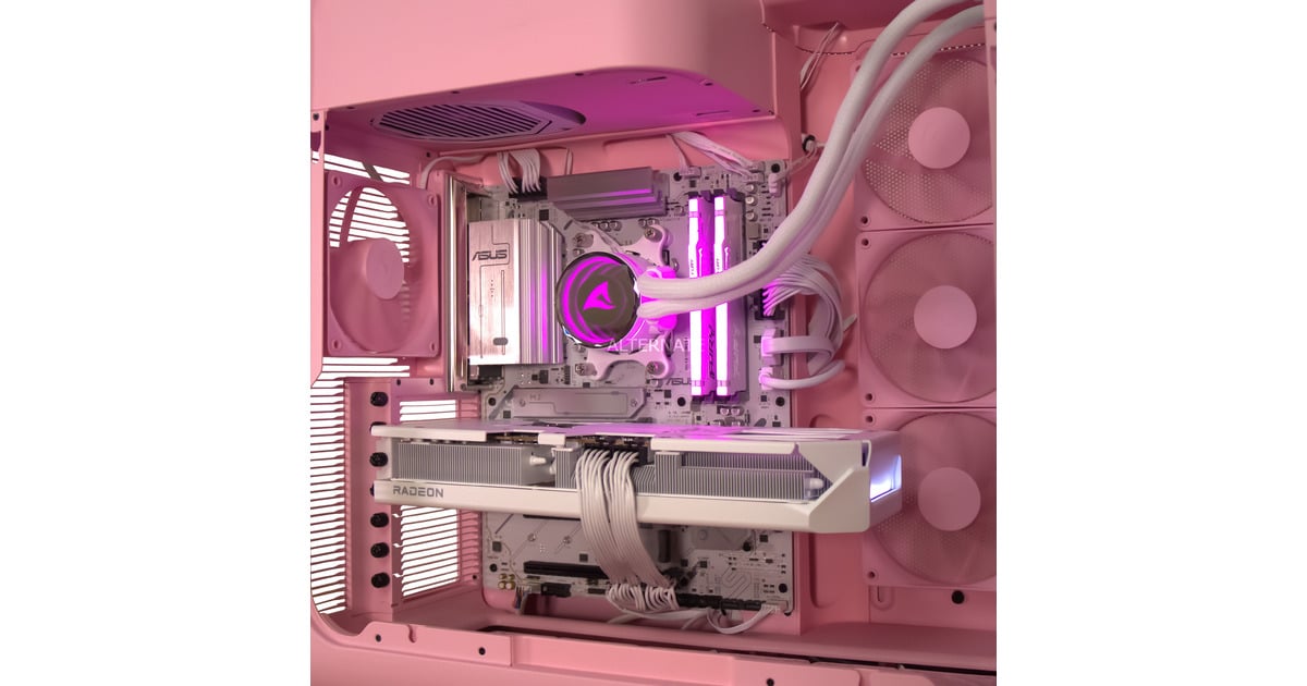 ALTERNATE Thunderstorm Pro Ryzen 7 9070XT Pink Limited Edition gaming ...