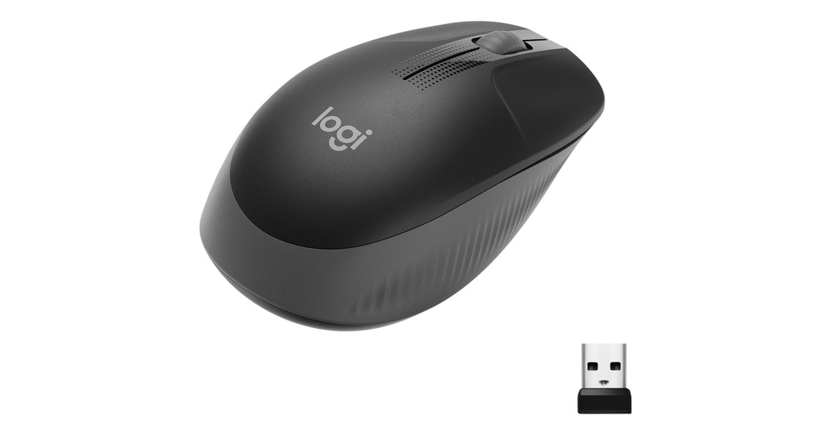 Logitech M190 Full-size wireless mouse Zwart, 1000 dpi