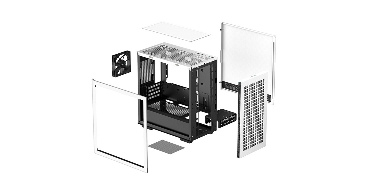 Deepcool CH370 midi tower behuizing Wit | 2x USB-A | Tempered Glass
