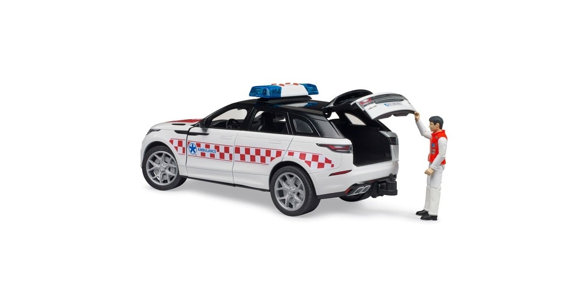 bruder Range Rover Velar ambulance met chauffeur en licht en geluid ...