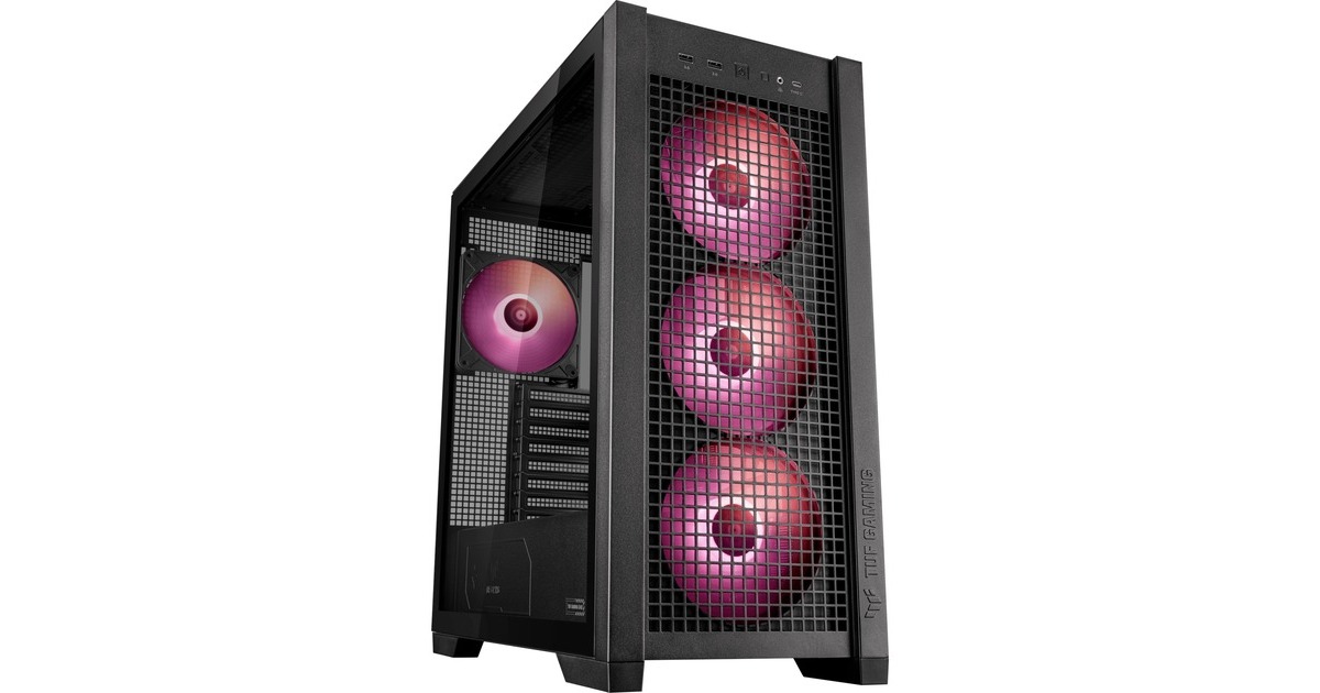 ASUS TUF Gaming GT302 ARGB midi tower behuizing Zwart | 2x USB-A | 1x ...