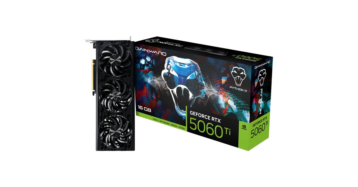 Gainward GeForce RTX 5060 Ti Python III 16GB grafische kaart 3x ...