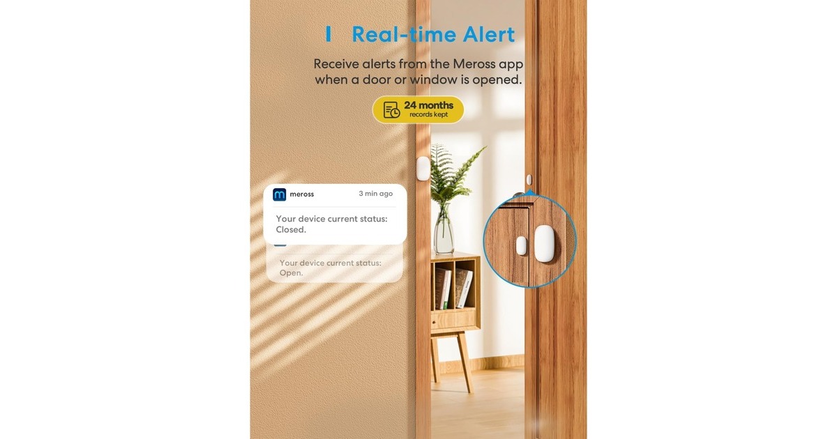 Meross Smart Door and Window Sensor Starter kit Wit