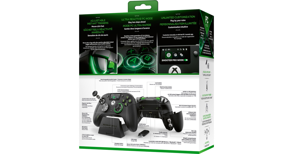 Nacon Revolution X Unlimited gamepad Zwart, PC en Xbox