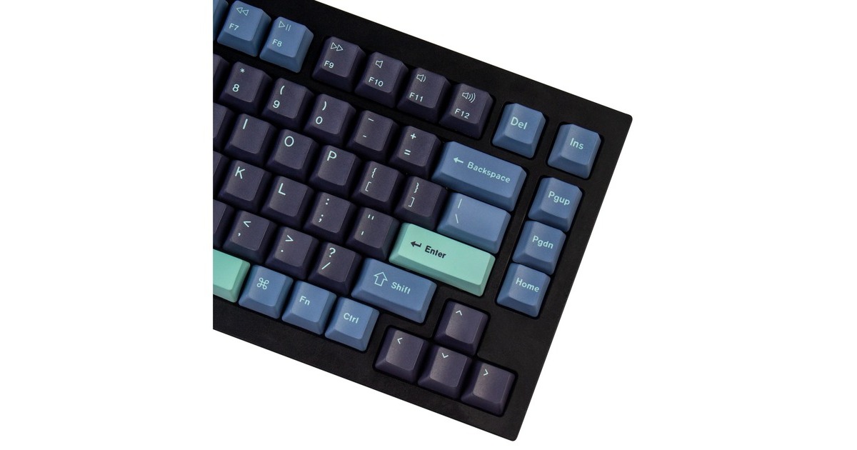 Keychron OEM Dye-Sub PBT Full Keycap-Set - Hacker keycaps Donkerblauw ...