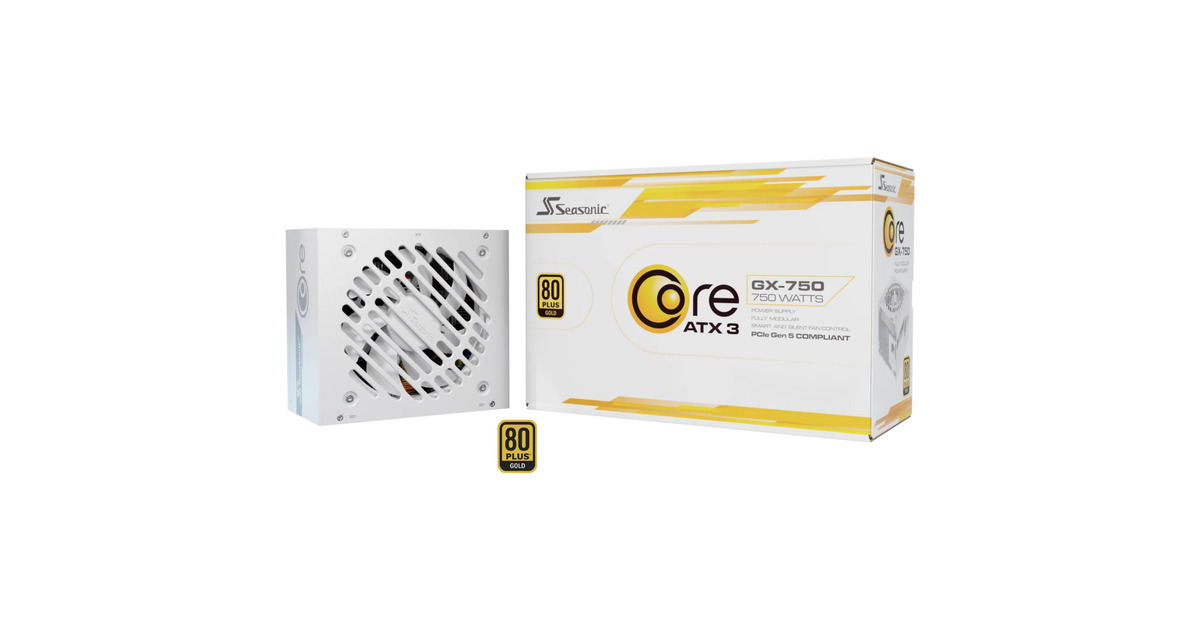 Seasonic Core GX-750-V2-WHITE, 850 Watt voeding Wit, 1x 12-Pin High ...