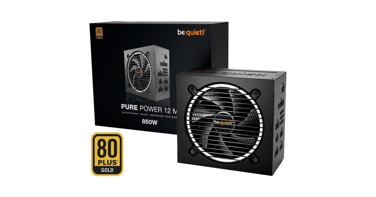 be quiet! Pure Power 12M 850W voeding Zwart, 4x PCIe, Kabelmanagement