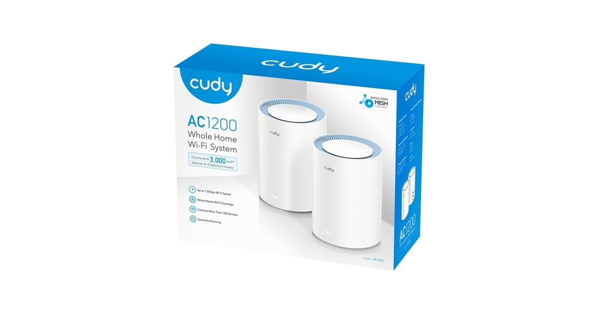 Cudy AC1200 Mesh Wi-Fi System (2-Pack) mesh router Wit
