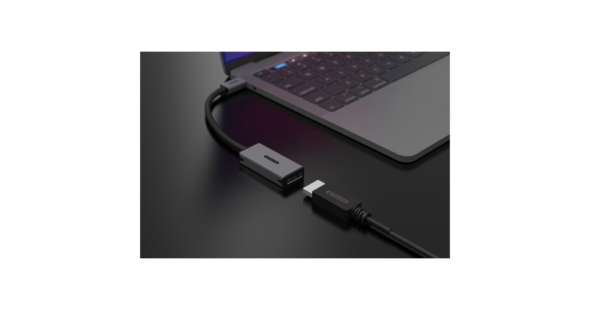 Sitecom USB-C naar DisplayPort 1.4 adapter Grijs