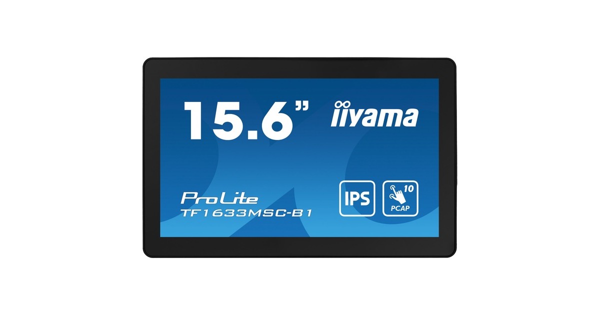 iiyama ProLite TF1633MSC-B1 15.6" touchscreen monitor Zwart, Touch ...