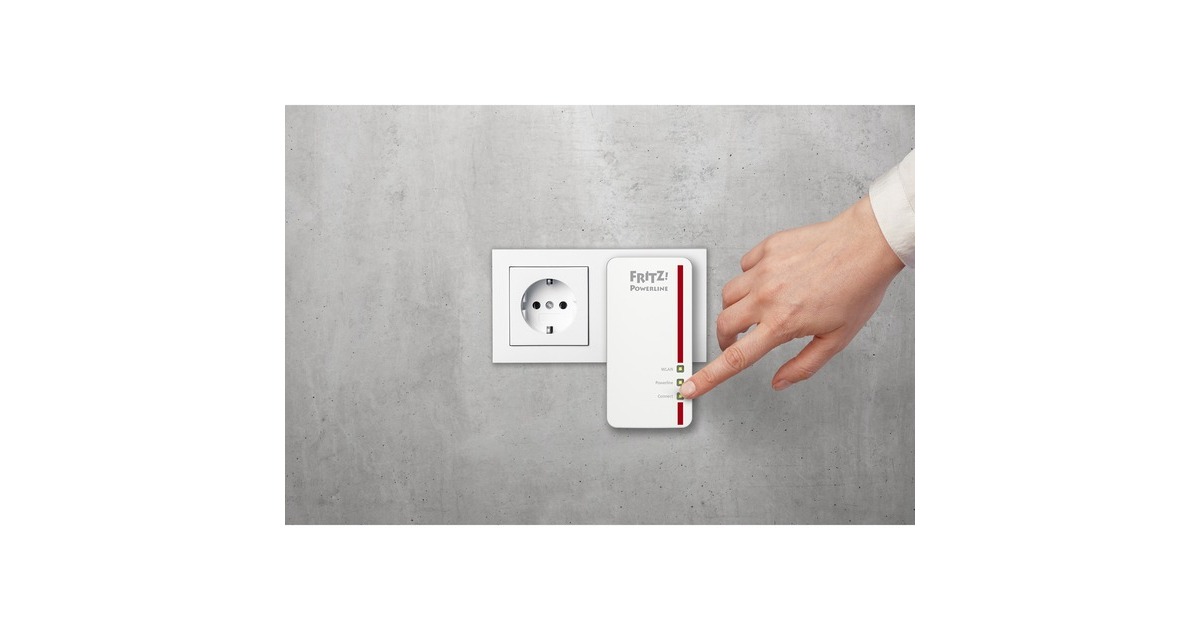 FRITZ! Powerline 1260E International Wit, 1 stuks, Mesh Wi-Fi