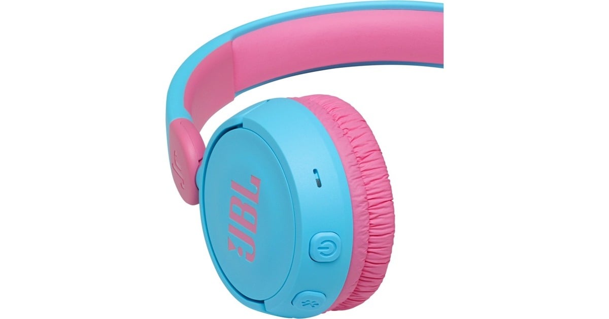 JBL JR310BT on-ear hoofdtelefoon Blauw/roze, Bluetooth