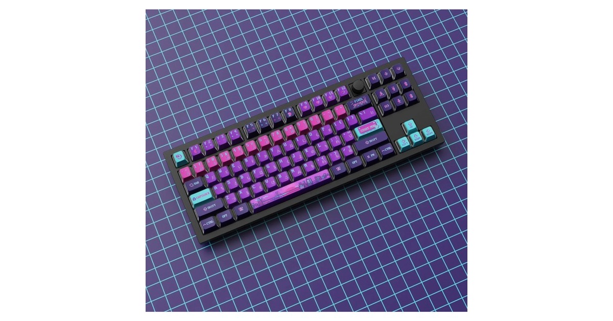 Keychron OEM Dye-Sub PBT Full Keycap-Set - Pixel Universe keycaps Lila ...