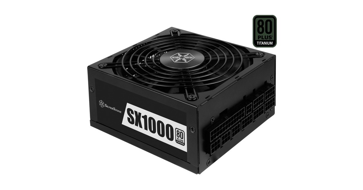 SilverStone SST-SX1000-LPT V1.1, 1000 Watt voeding Zwart, 6x PCIe ...