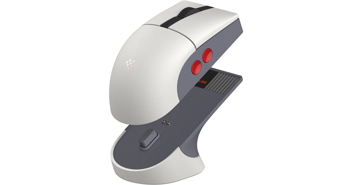 8BitDo Retro R8 Mouse - N Edition Grijs/rood, 50 - 26000 DPI, Bluetooth ...