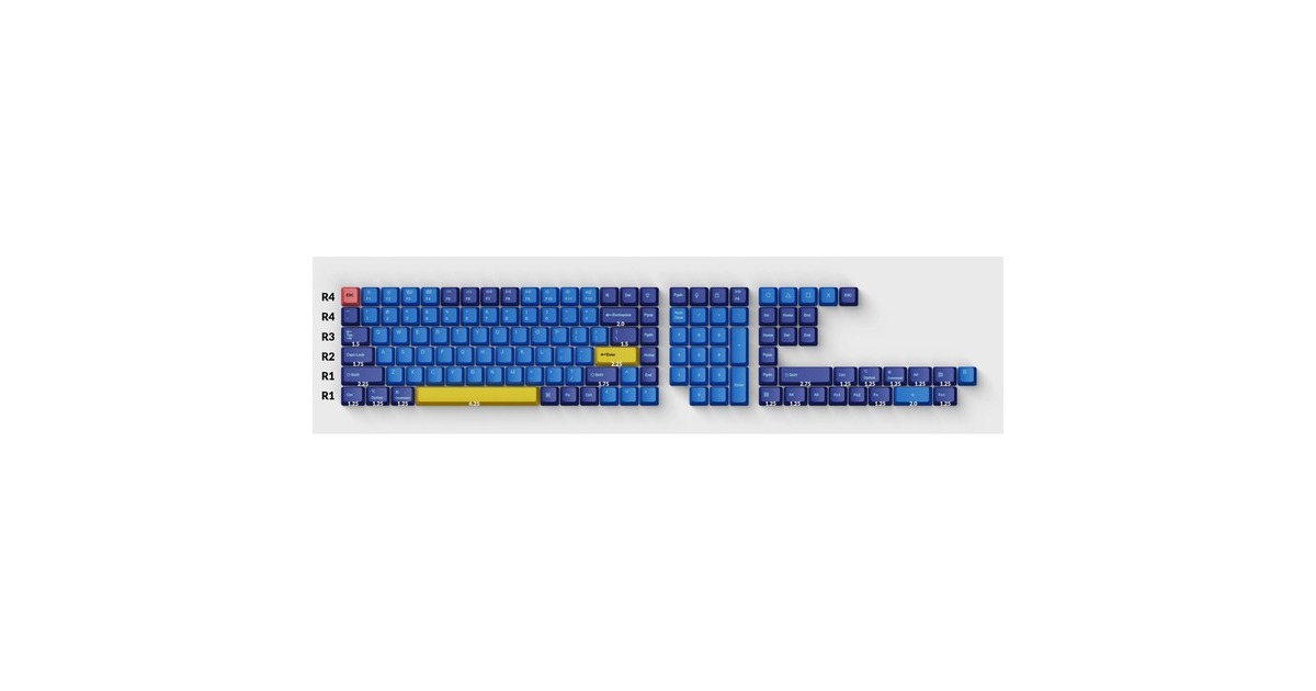 Keychron OEM Dye-Sub PBT Keycap-Set - Beach keycaps Lichtblauw ...
