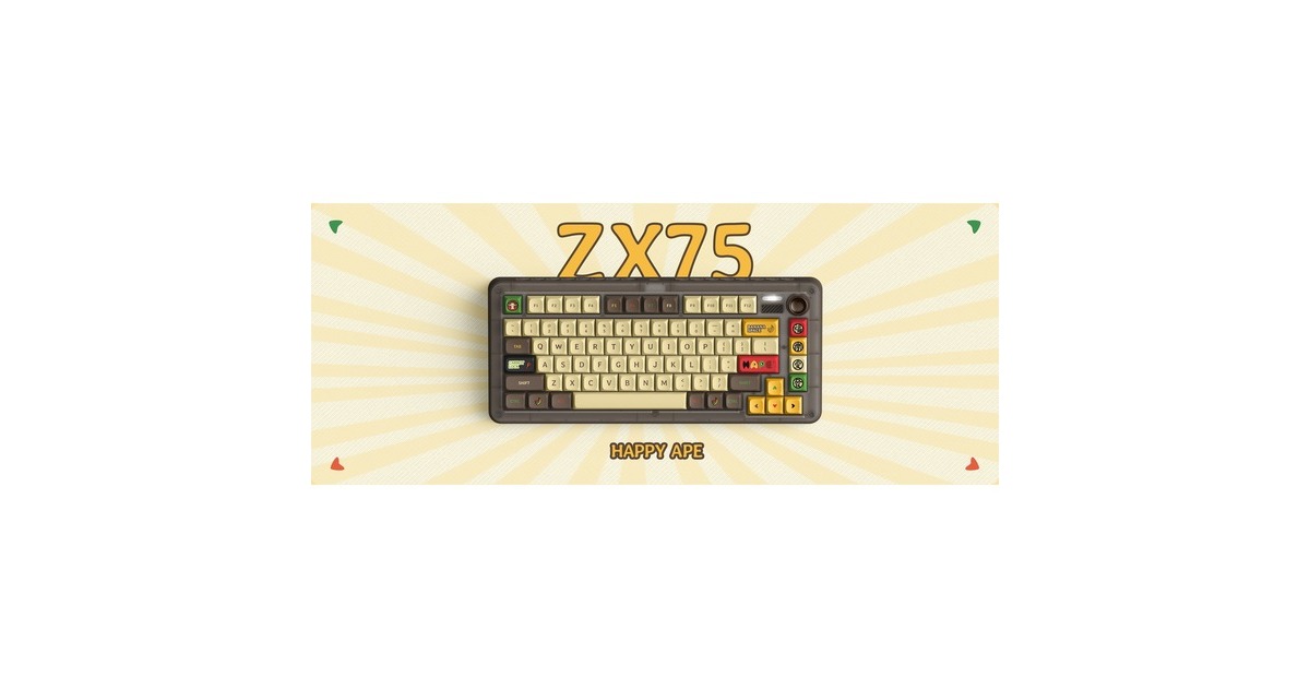 IQUNIX ZX75 Happy Ape Wireless Mechanical Keyboard, gaming toetsenbord ...