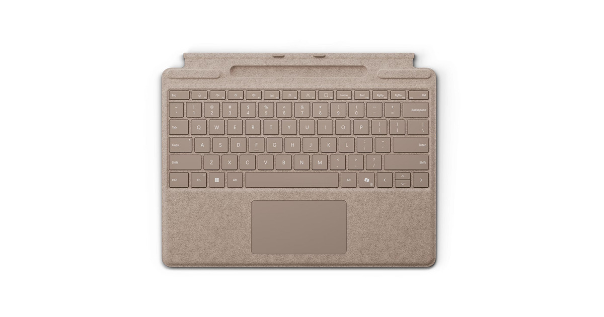 Microsoft Surface Pro Keyboard met pen opslag, Dune, toetsenbord Beige ...