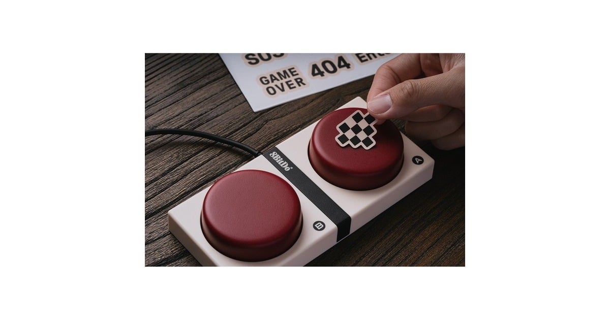 8BitDo Famicom Bundel, gaming toetsenbord Beige/rood, US lay-out, Kailh ...