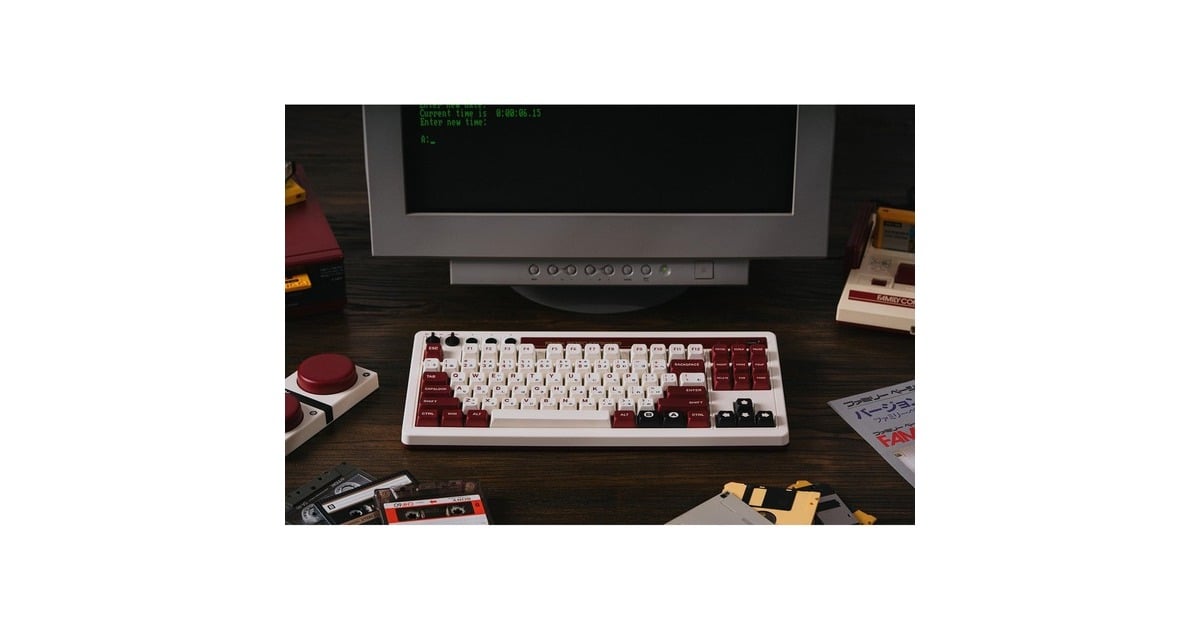 8BitDo Famicom Bundel, gaming toetsenbord Beige/rood, US lay-out, Kailh ...