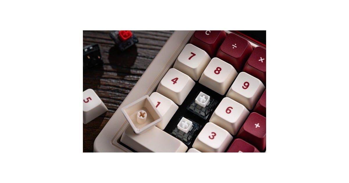 8BitDo Famicom Bundel, gaming toetsenbord Beige/rood, US lay-out, Kailh ...