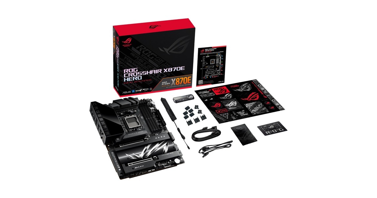 ASUS ROG CROSSHAIR X870E HERO socket AM5 moederbord RAID, 5Gb-LAN, 2 ...