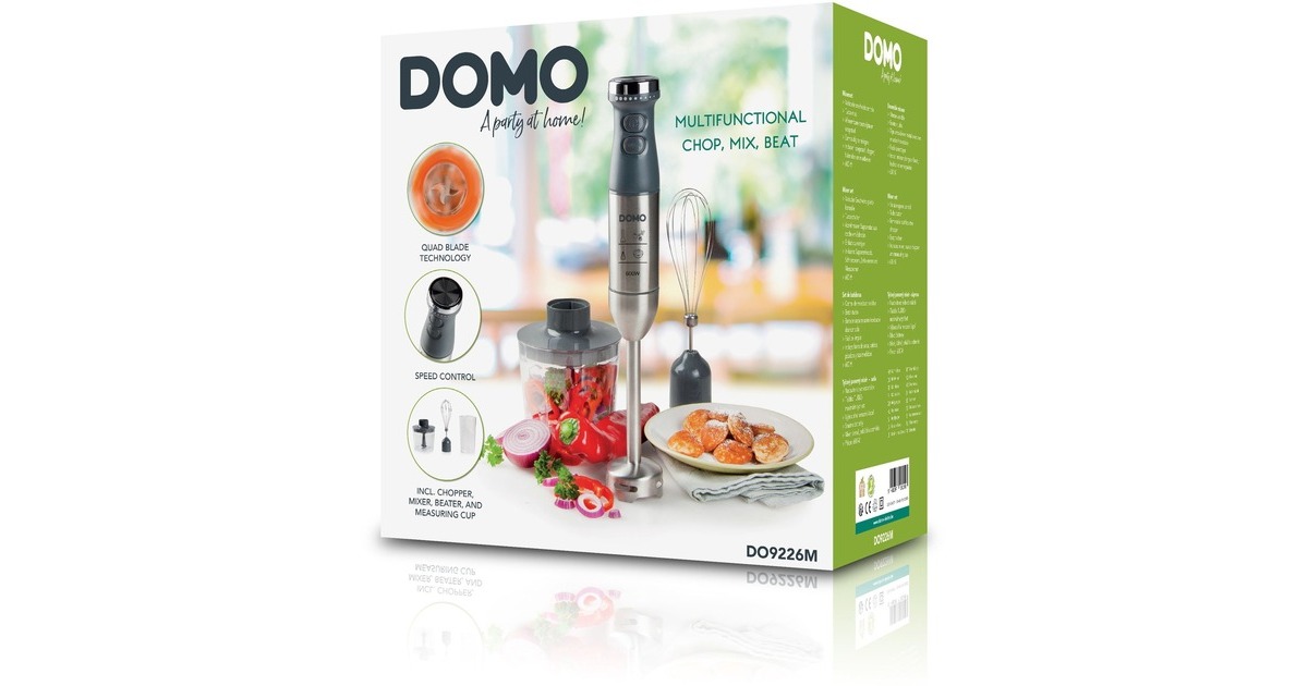 Domo Mixerset 3-in-1 DO9226M staafmixer Antraciet