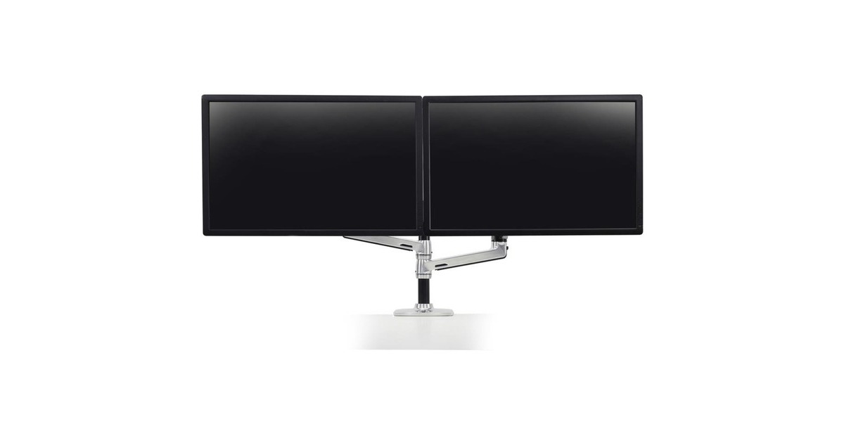 Ergotron LX Dual Stacking monitorarm Zilver