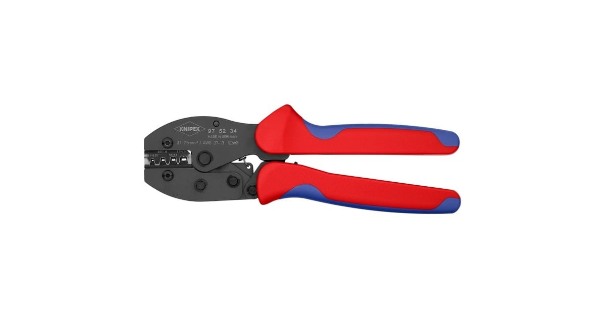 Knipex PreciForce 97 52 34 SB krimptang Rood/blauw, Isolieren, Crimpen ...