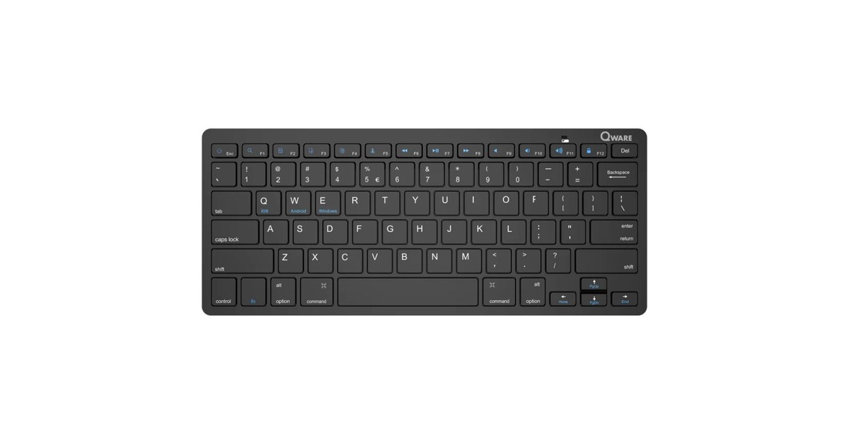 Qware Woodstock draadloos toetsenbord Zwart, EU lay-out (QWERTY), TKL, Bluetooth