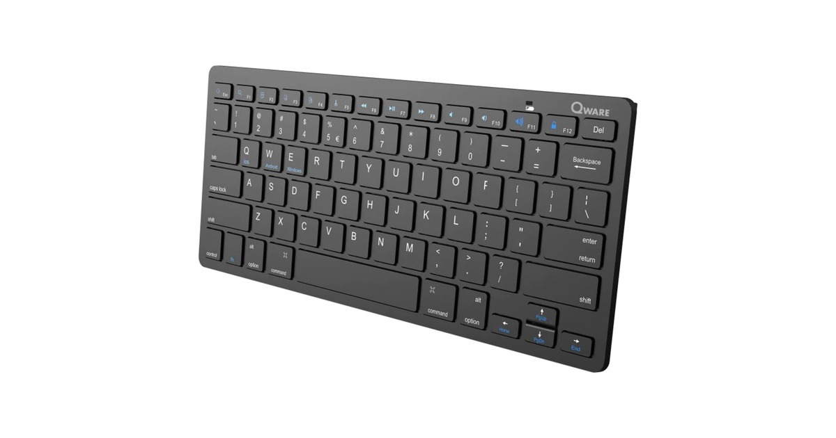 Qware Woodstock draadloos toetsenbord Zwart, EU lay-out (QWERTY), TKL, Bluetooth