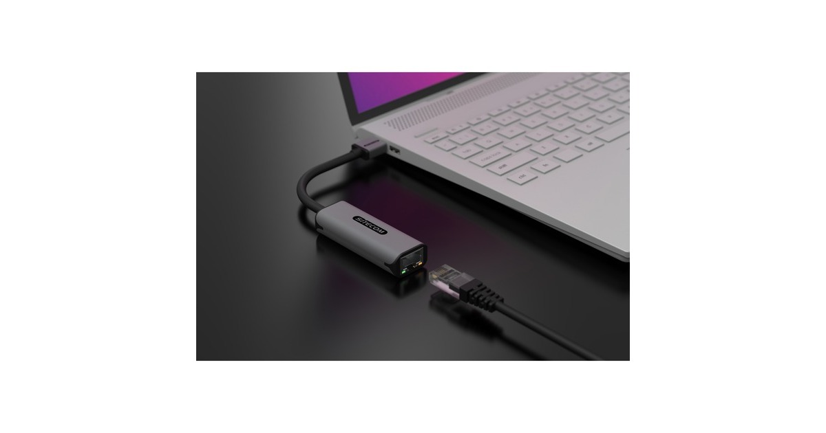 Sitecom USB-A naar Ethernet 1 Gigabit adapter Grijs, 0,15 meter