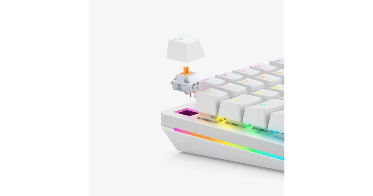 Glorious Panda Tactile Switches keyboard switches Geel/wit, Hot Swappable