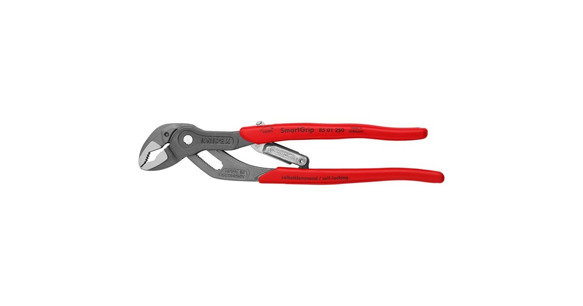 Knipex SmartGrip waterpomptang 8501250 zweedse- / waterpomp-tang Rood