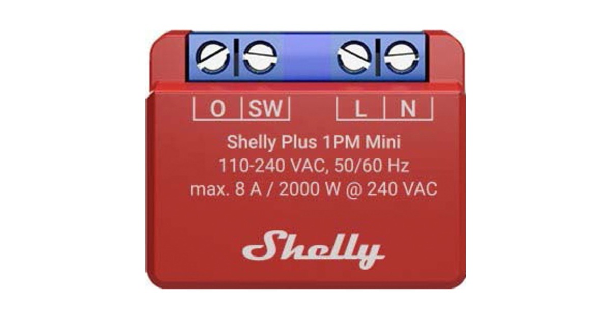 Shelly Plus 1PM Mini relais Wifi, Bluetooth Shelly Plus 1PM Mini relais Wifi, Bluetooth