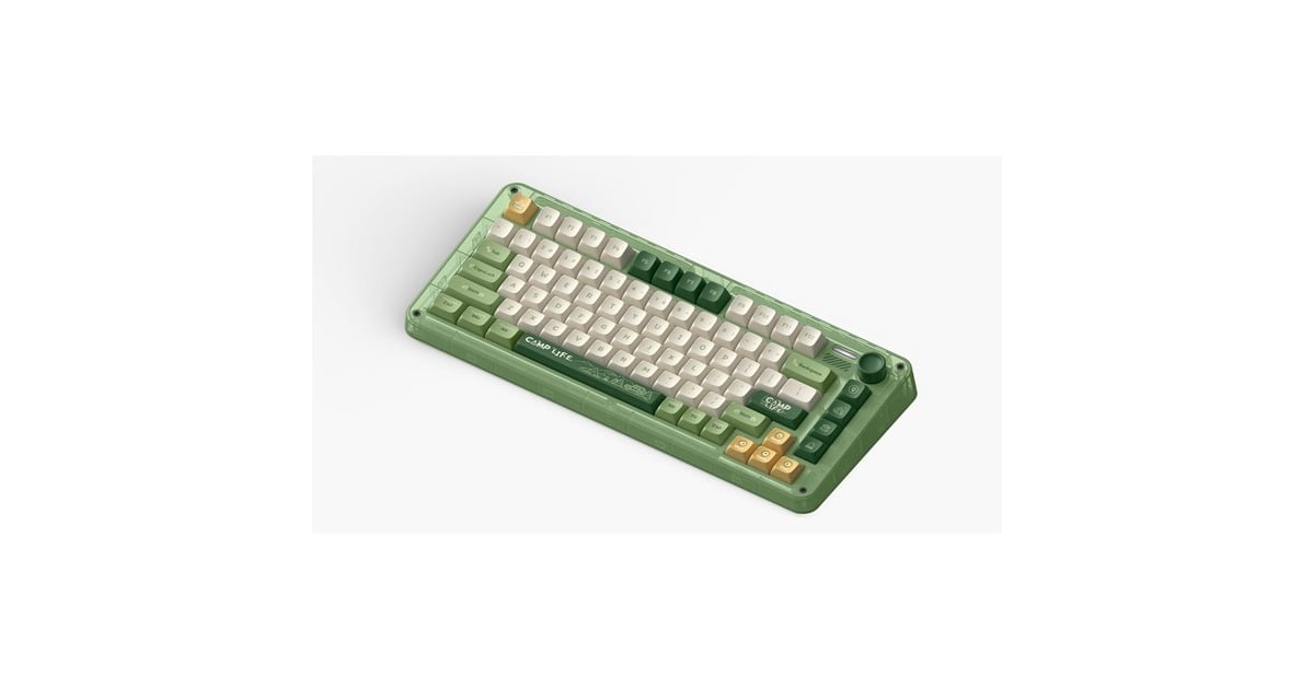 IQUNIX ZX75 Camping Wireless Mechanical Keyboard, gaming toetsenbord Groen/oranje, US lay-out ...