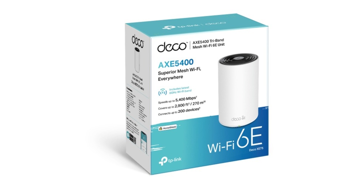 TP-Link DECO XE75 1-pack mesh router Wit, Wifi 6E