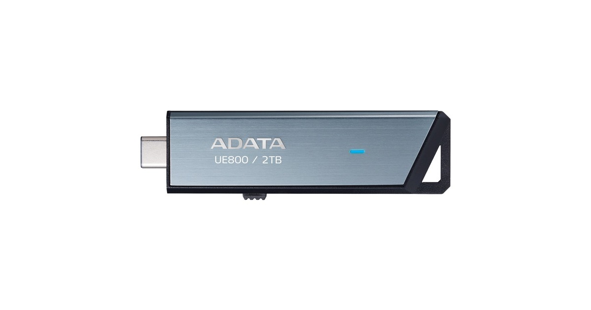 ADATA UE800 2.0 TB usb-stick Geborsteld aluminium, USB-C 3.2 (10 Gbit/s)
