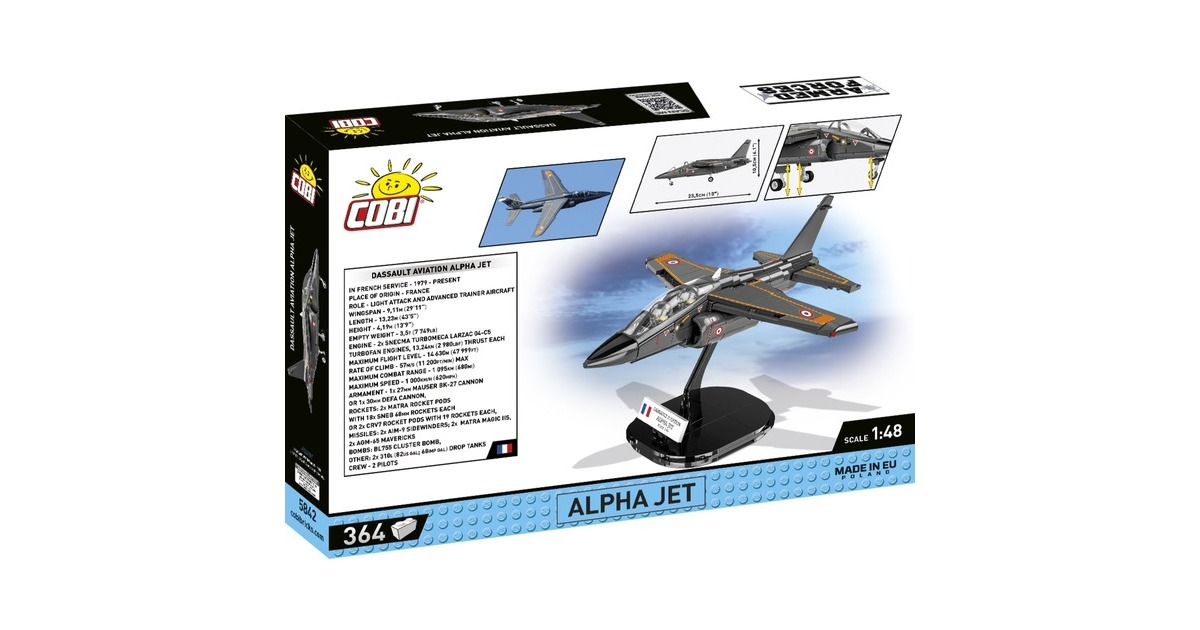 COBI Armed Forces - Alpha Jet Constructiespeelgoed Schaal 1:48