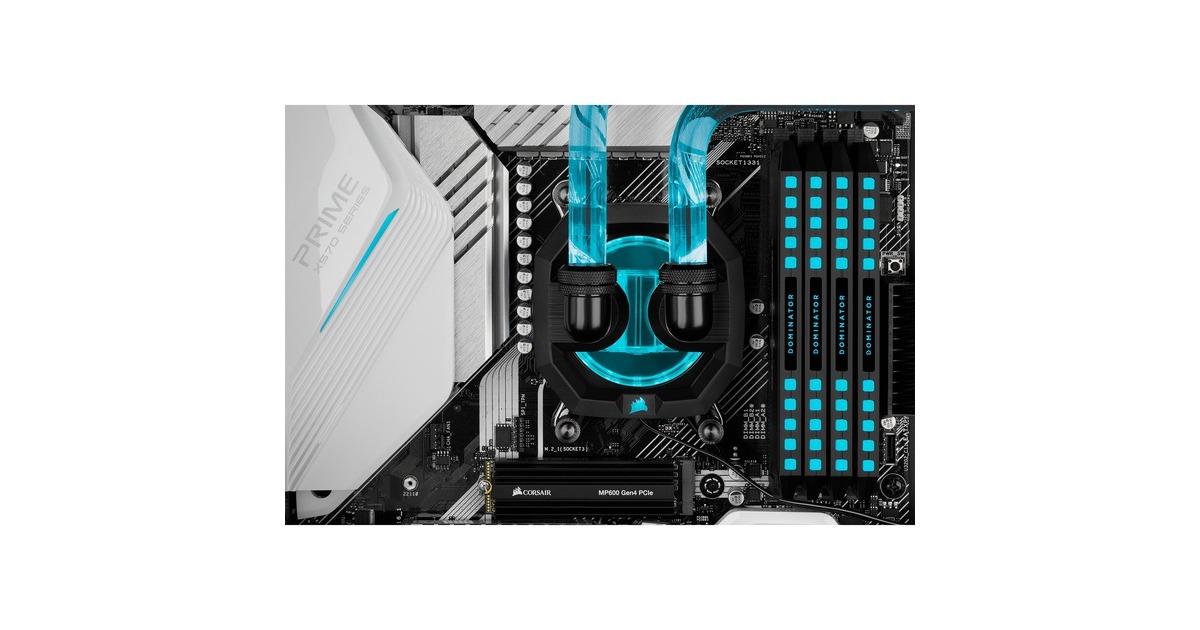Corsair Hydro X series XC7 RGB PRO (1700/1200/AM4) cpu-koeler Zwart