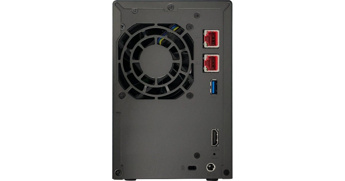 Asustor Lockerstor 2 AS6702T nas Zwart, 2x LAN, HDMI, USB