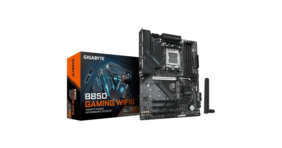 GIGABYTE B850 GAMING WIFI6 socket AM5 moederbord Zwart, RAID, Gb-LAN ...