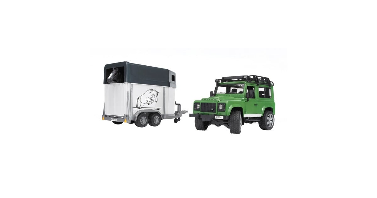 bruder Land Rover Defender met paardentrailer Modelvoertuig 02592