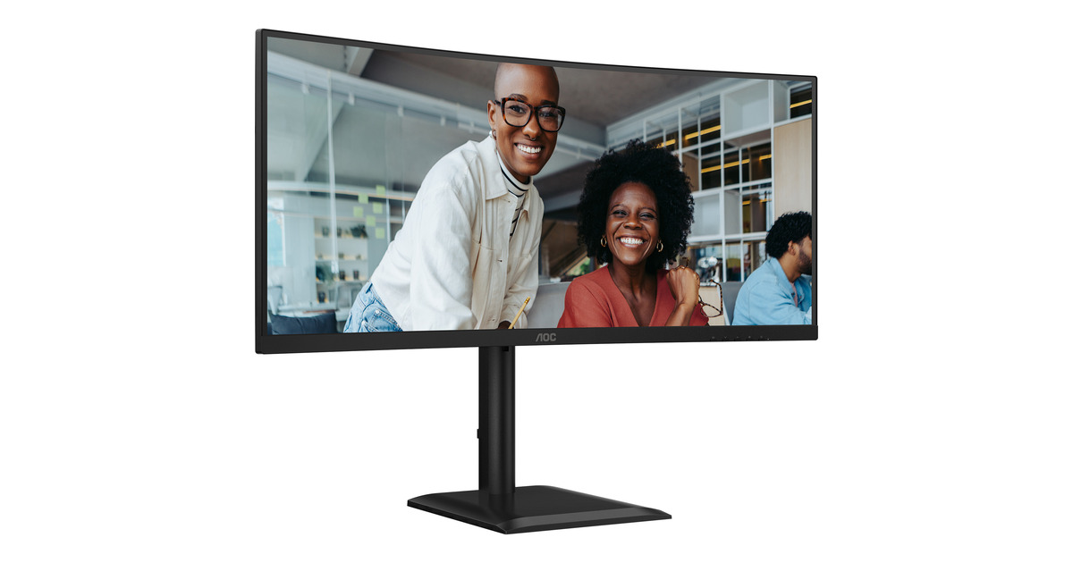 AOC CU34E4CV 34" Curved UltraWide monitor Zwart, 2x HDMI, DisplayPort ...