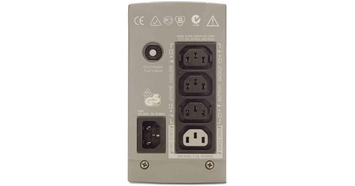 APC Back-UPS CS 325VA ups Beige