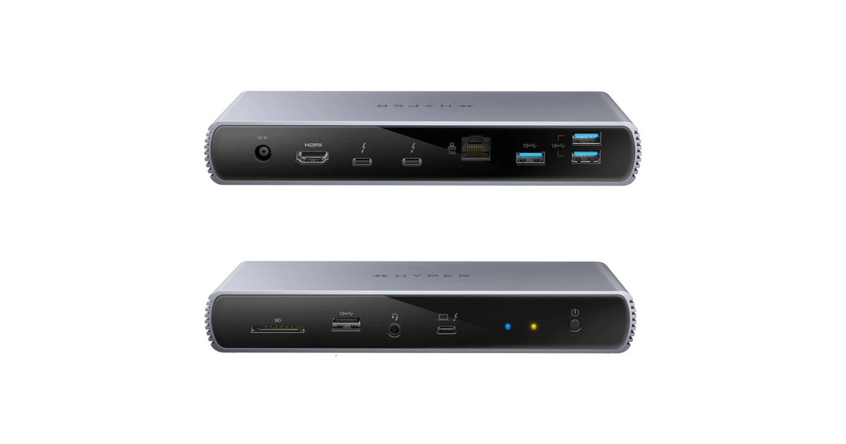 Hyper HyperDrive Thunderbolt 4 Docking Station Aluminium/zwart