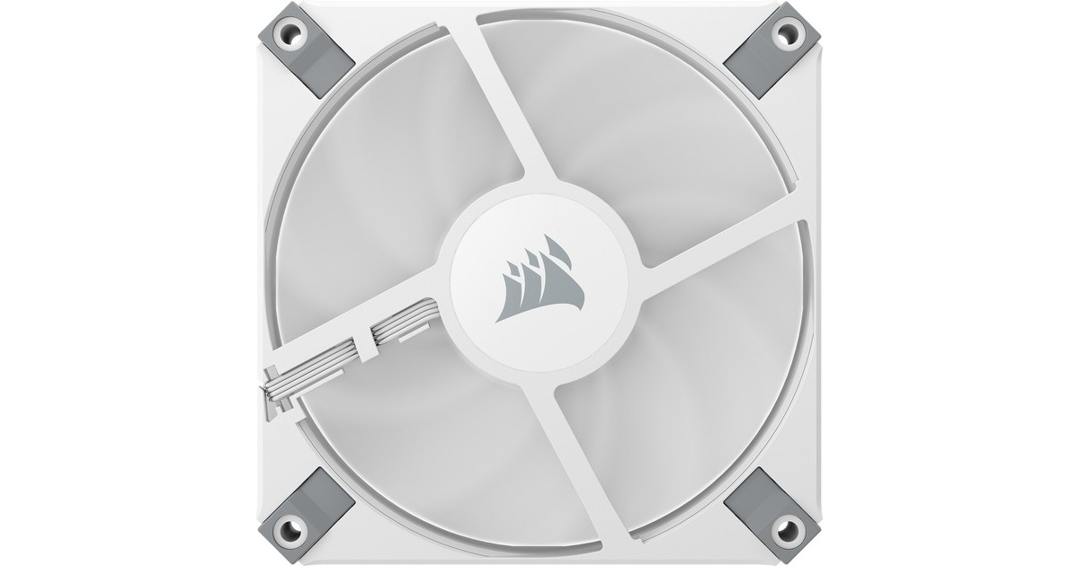 Corsair AF120 SLIM 120 mm PWM Fluid Dynamic Bearing Fan - White case ...